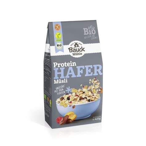 Bauckhof Hafer Müsli Protein glutenfrei Bio Bio 425g ekomarkt d