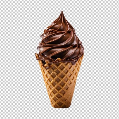 Premium PSD Chocolate Cone Isolated On Transparent Background