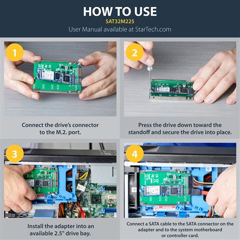 StarTech M 2 SSD To 2 5in SATA Adapter M 2 NGFF To SATA Converter