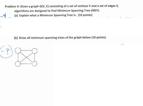 solved given a graph g v e consisting of a set of vertices