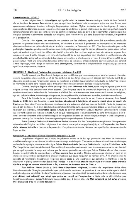 La Religion Philosophie I Introduction P Le Mot Religion