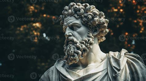 Ai Generado Generativo Ai Estoicismo Concepto Escultura De Un Estoico