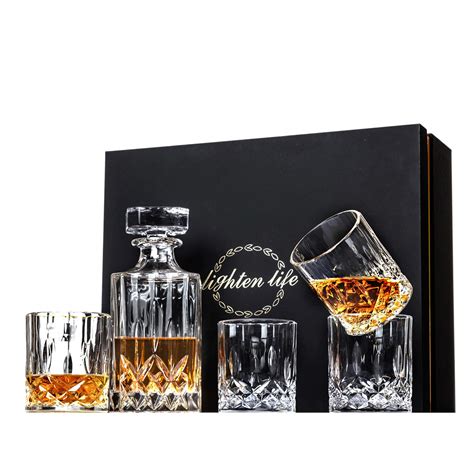 Buy Lighten Life Piece Whiskey Decanter Sets Crystal Whiskey Decanter