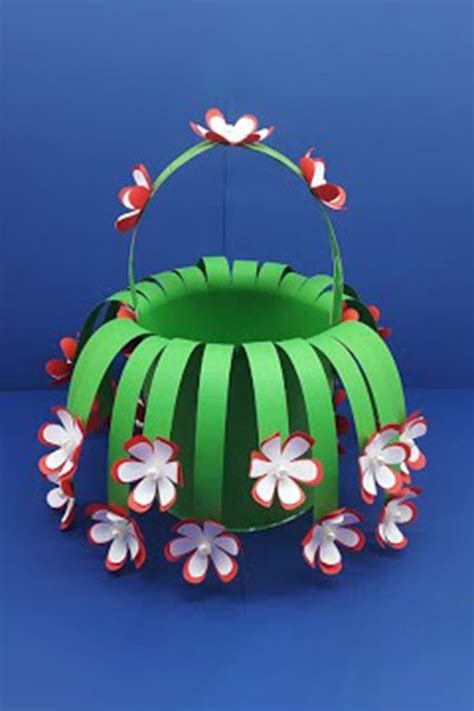 DIY Paper Basket How To Make A Paper Flower Basket Step By Step