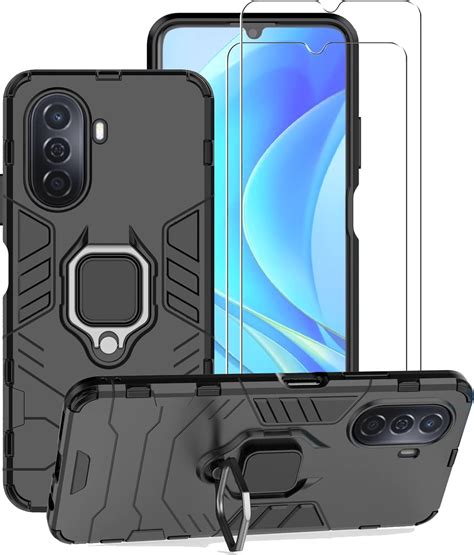 ZMONE Funda Para Huawei Nova Y70 Case Mica De Vidrio Cristal Templado