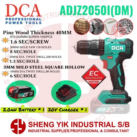 SYI DCA 20V ADJZ2050I DM BRUSHLESS CORDLESS HAMMER DRILL Shopee Malaysia