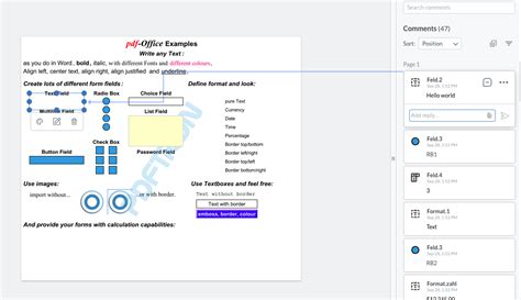 build form fields using javascript pdftron sdk