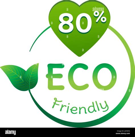 Eco Friendly Stamp Icons Vector Illustration With Green Organic Plant