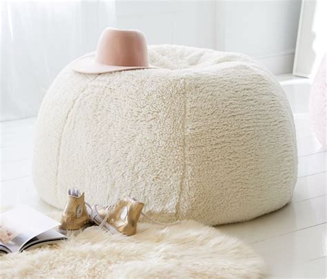 Giant Bean Bag Sherpa Fleece Sofas Faux Fur Sofa Living Room Large Bean