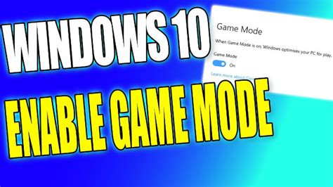 How To Enable Game Mode In Windows 10 ComputerSluggish