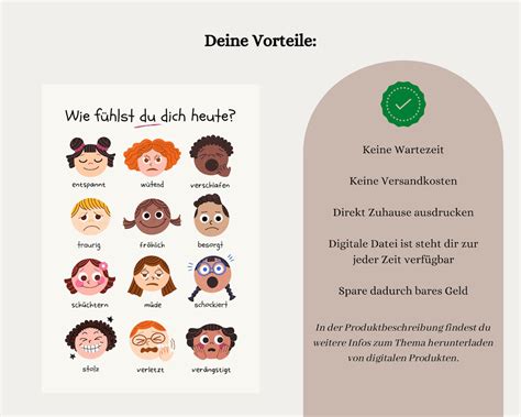 Gefühlskarten für Kinder zum Ausdrucken Emotionskarten als Etsy de