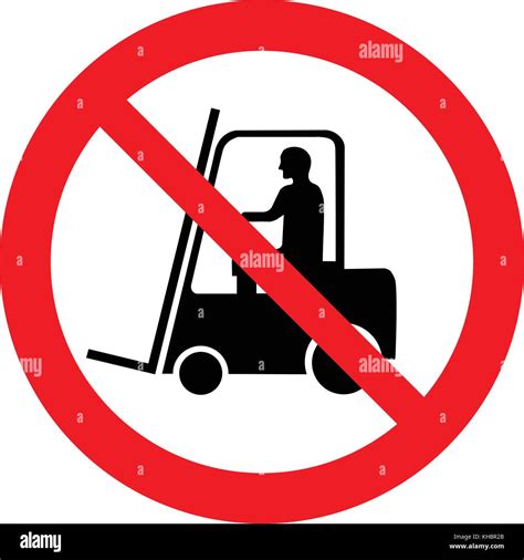 Pas d accès pour véhicules industriels d un chariot élévateur signe d
