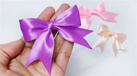 Easy Satin Ribbon Bow In 2 Minutes YouTube