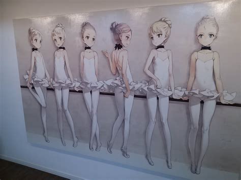 Safebooru 6girls Arms Behind Back Ass Ballerina Ballet Slippers Blonde Hair Blue Eyes Brown