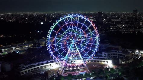 Aztlán 360 así se ilumina la rueda de la fortuna más grande