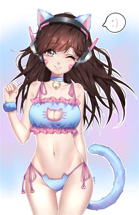 Fondos de pantalla ilustración pelo largo Nekomimi Anime Chicas