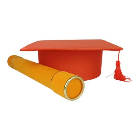 Capelo E Canudo De Formatura Laranja Adulto
