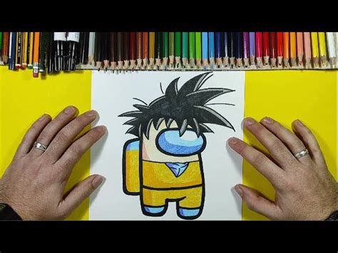 Como Dibujar Among Us Goku Paso A Paso Among Us How To Draw