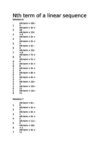 gcse mathematics 9 1 sequences continuing a sequence using the nth term and finding the nth