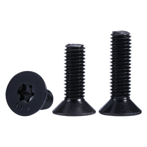 M3 M10 Black Steel Six Lobe Torx Head Flat Countersunk Screw Bolt EBay