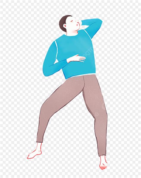 Hombre Acostado Dibujo Escuchar Musica Con Un Telefono Movil Chico De