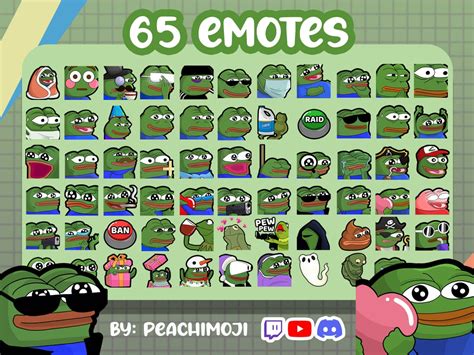 65 Pepega Kermit Twitch Emotes Pack Cute Frog Emotes Pepe Memes