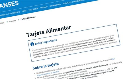 Tarjeta Alimentar qué hay que actualizar en ANSES para cobrar los 12 000