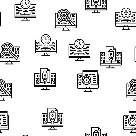 Software Program Development Vector Seamless Pattern 18856024 Vector