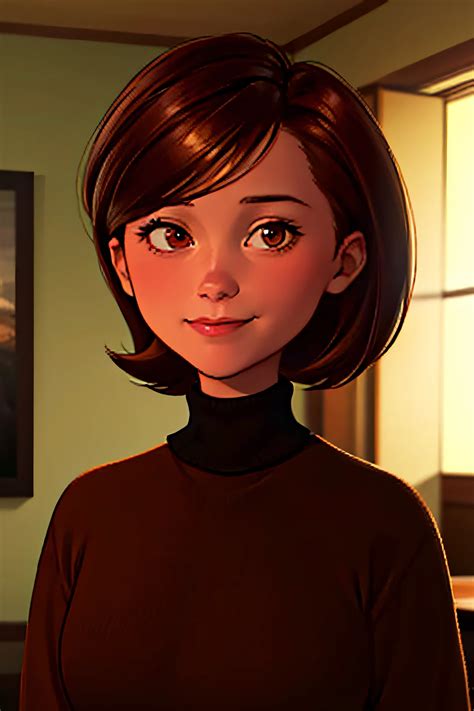 Helen Parr Masterpiece Best Quality Solo Brown Hair Seaart Ai