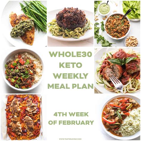 Whole Keto Weekly Meal Plan February Week Tastes Lovely