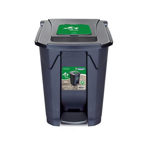 Lixeira Pedal 60L Preta Tampa Click Arqplast Mundial