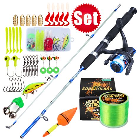 Sougayilang Vara De Pesca E Carretel Combo Set Full 1 8m Viagem