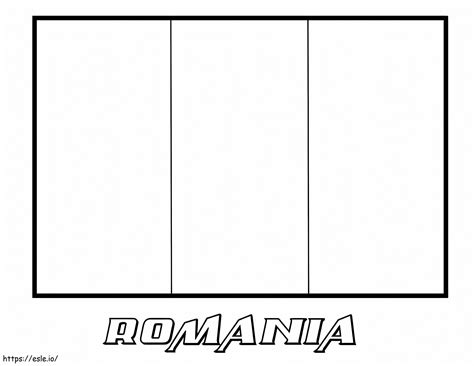 Romania Flags Coloring Page