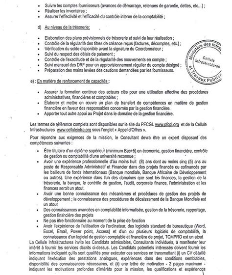 Mediacongo Net Offre D Emploi Consultant Individuel Au Poste De