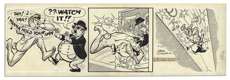 Lot Detail Pair Of Comic Strips Drawn And Signed By Al Capp 15 And 22 September 1964