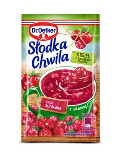 Słodka Chwila Kisiel z kawałkami owoców smak żurawina Dr Oetker