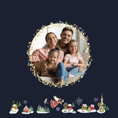 Kerstkaart Illustratie Kerstengel In De Sneeuw Kaartje2go