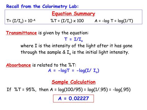 PPT Determining An Equilibrium Constant Using Spectrophotometry And