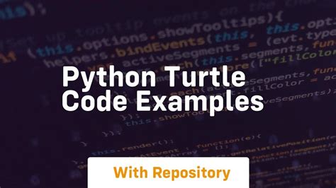 python turtle code examples youtube