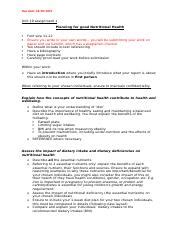 Unit 19 Assignment 1 Guidance Sheet 2 Docx Due Date 18 03 2022 Unit