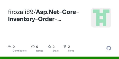 github firozali89 asp core inventory order management system master