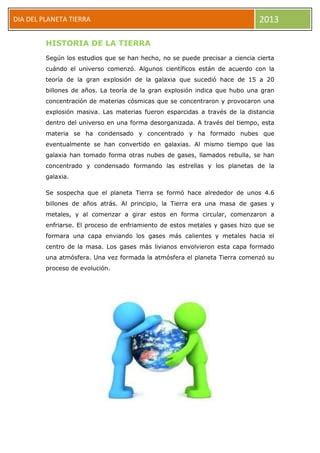 Dia Del Planeta Tierra Pdf