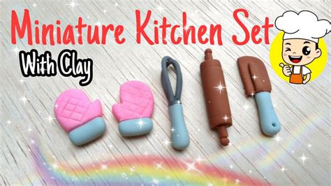 Miniature Kitchen Set With Clay Tutorial Clay Youtube