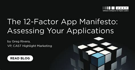 the 12 factor app manifesto assessing your applications