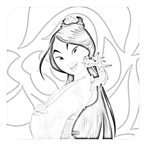 Princess Mulan Coloring Pages Printable Sheets Simple To Draw