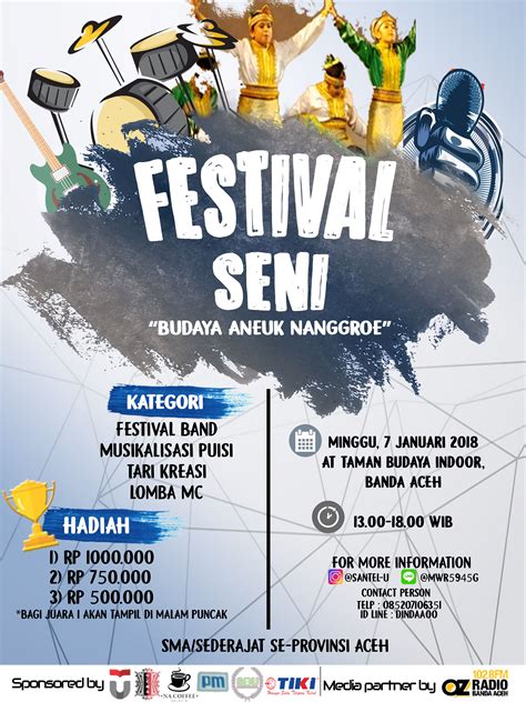 Poster Festival Seni Desain Brosur Event Posters Brosur