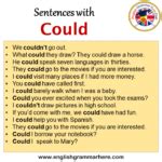 300 Modal Verb Could Sentences Examples English Grammar Here