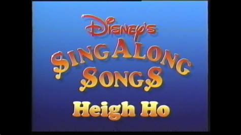 Disney Sing Along Songs Heigh Ho Part Logihisax