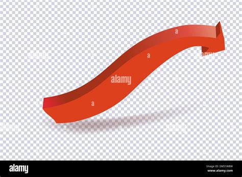 Abstract Curved Red Arrow Market Movements Creative Concept Charts
