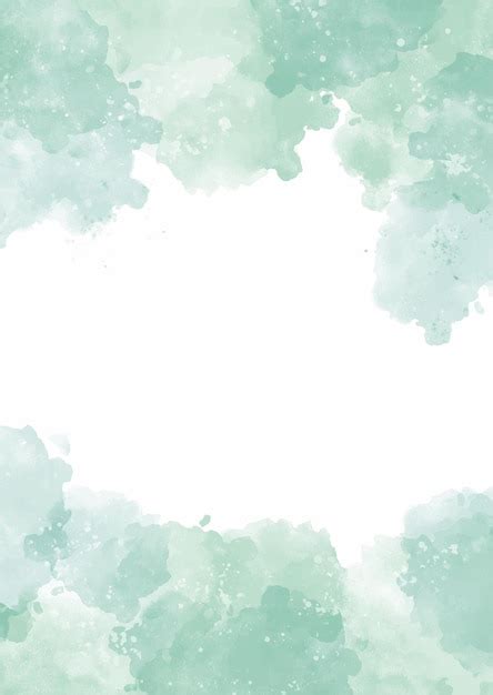 Fondo De Acuarela Verde Pastel Pintado A Mano Vector Gratis